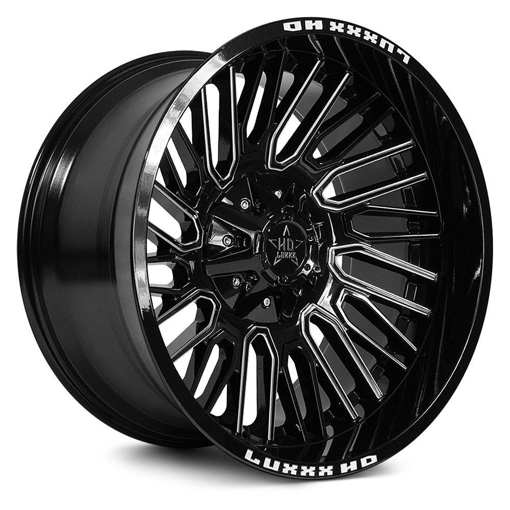 LUXXX HD® LHD-28 Wheels - Gloss Black with Milled Accents Rims ...
