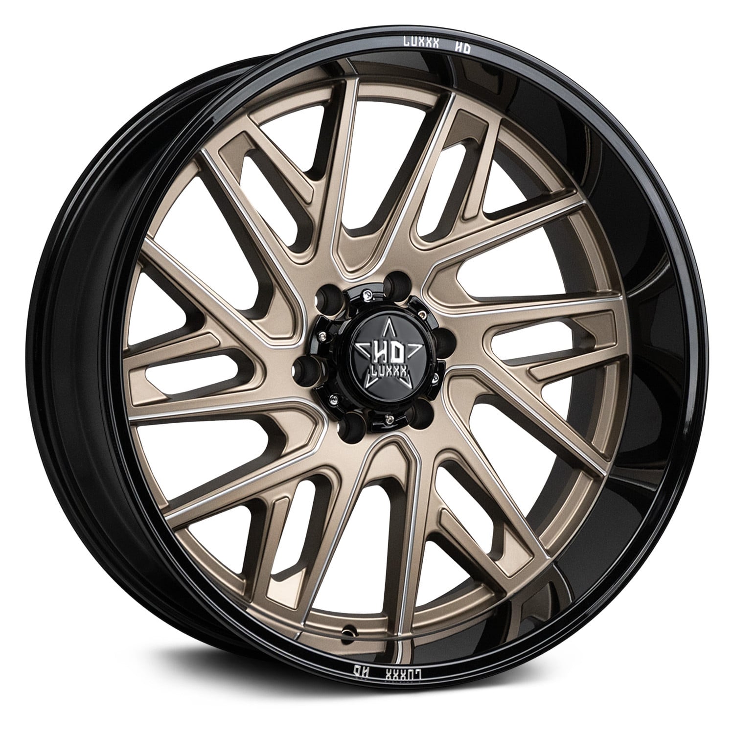 LUXXX HD® LHD-29 Wheels - Satin Bronze with Gloss Black Lip Rims ...