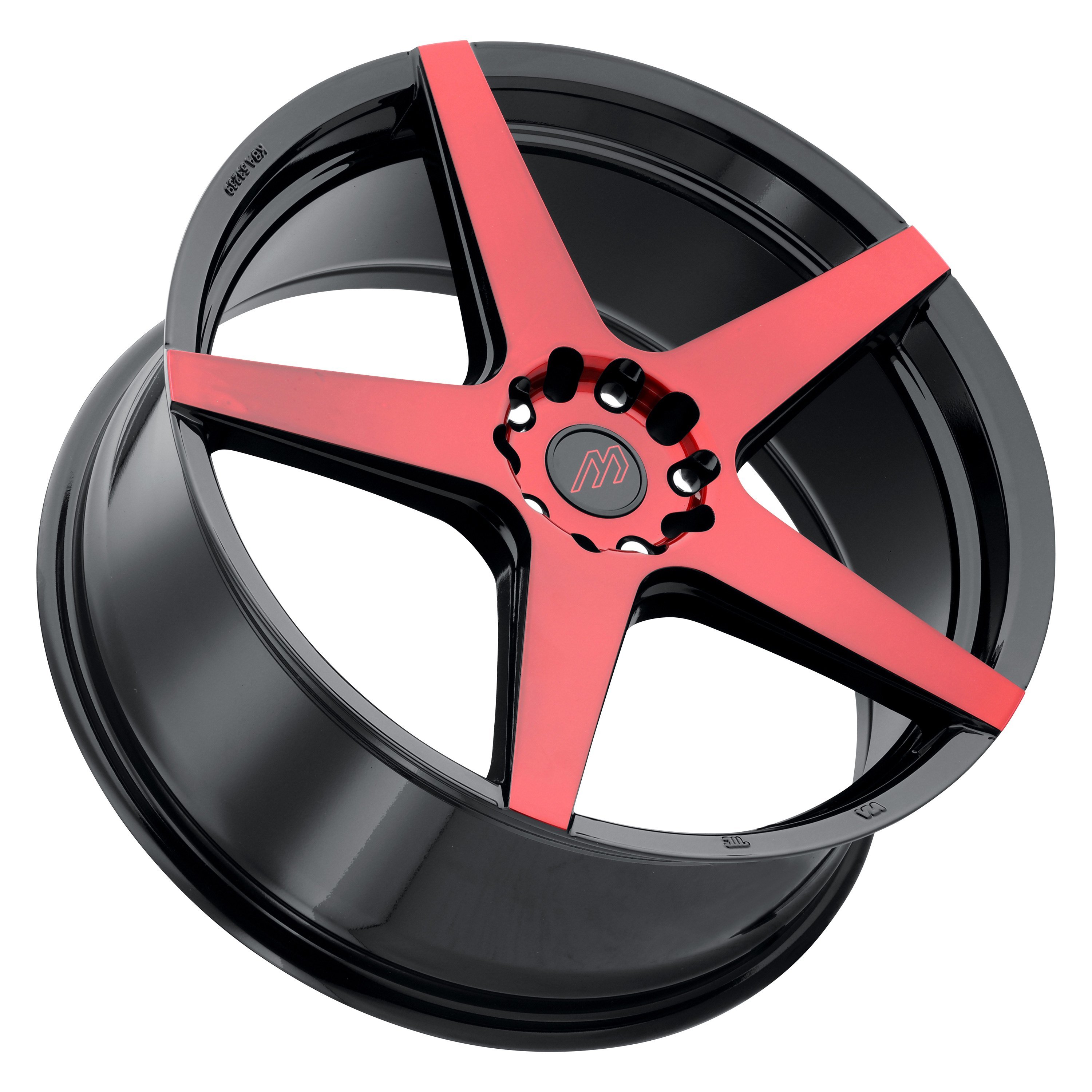 MACH PERFORMANCE® MP52 Wheels - Gloss Black with Red Machined Face Rims