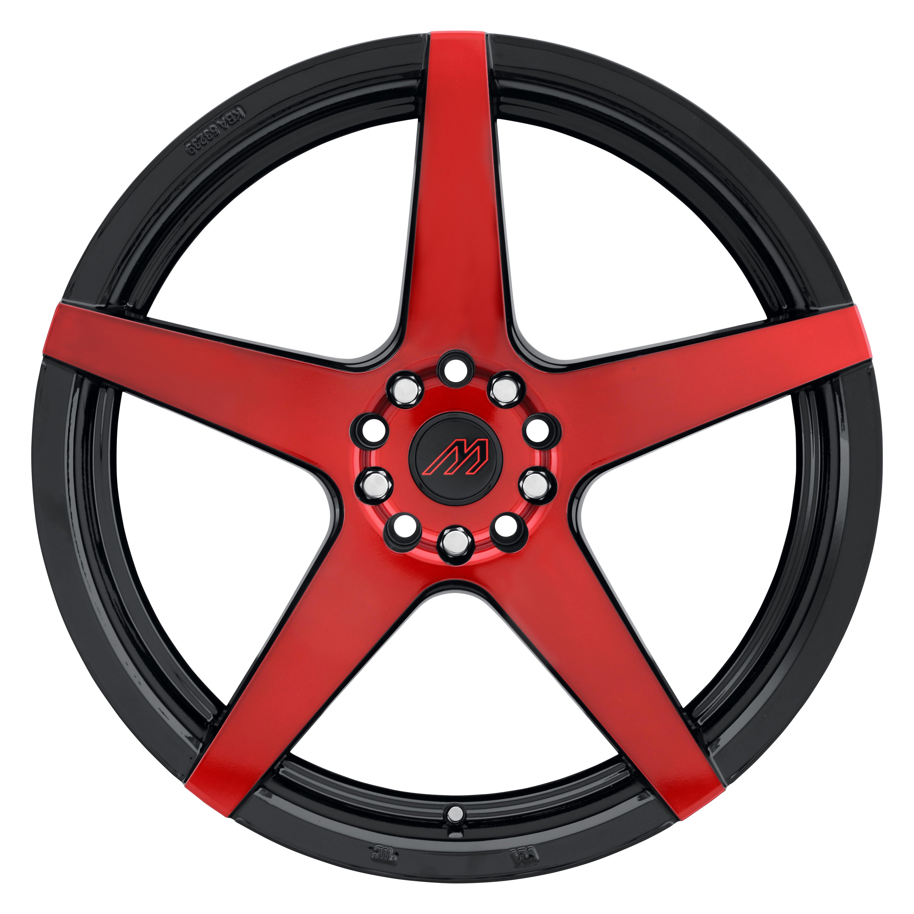 MACH PERFORMANCE® MP52 Wheels - Gloss Black with Red Machined Face Rims