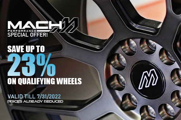 MACH PERFORMANCE® MP57 Wheels - Gloss Black with Machined Lip and ...