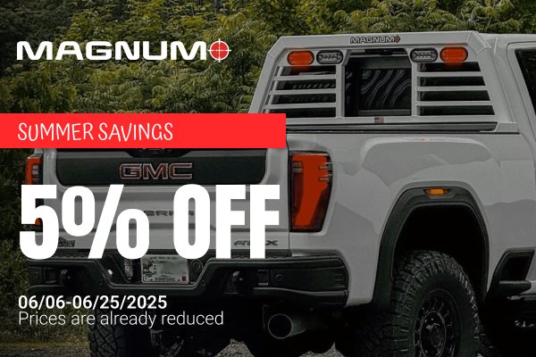 Magnum Truck Racks® 321LW - Low Pro Window Cut Out Truck Headache Rack