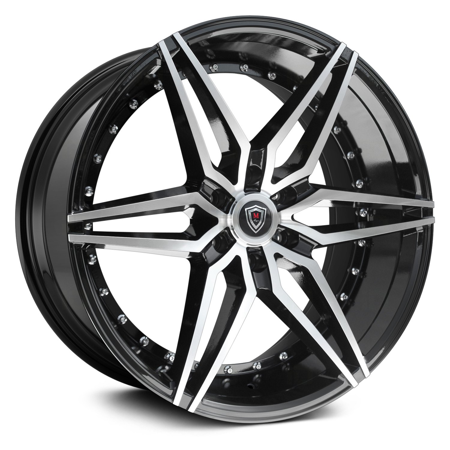 MARQUEE LUXURY® M3259B Wheels - Black with Machined Face Rims