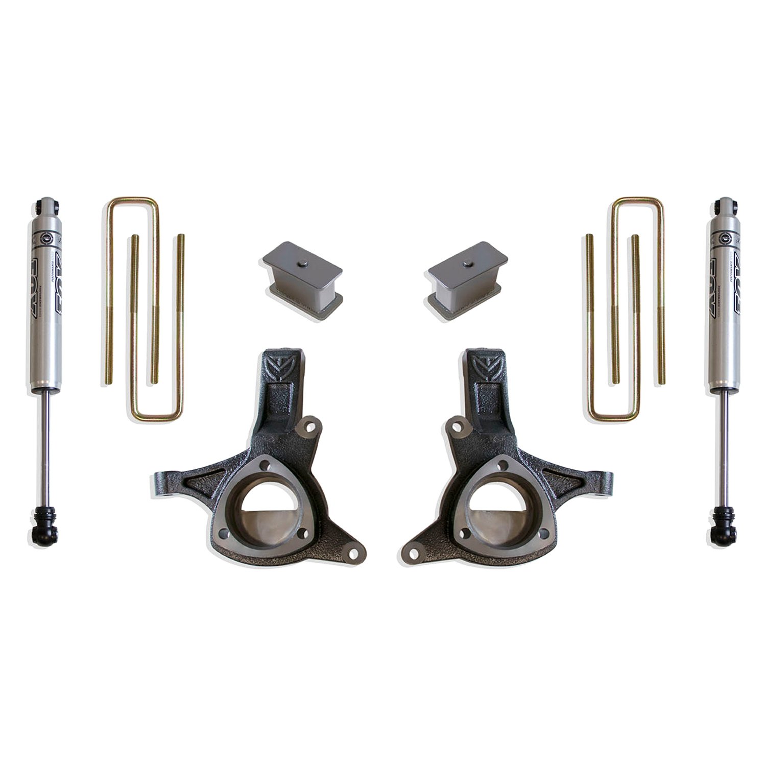 Maxtrac Suspension® K881343F - 4.5" x 2" Front and Rear Suspension Lift Kit