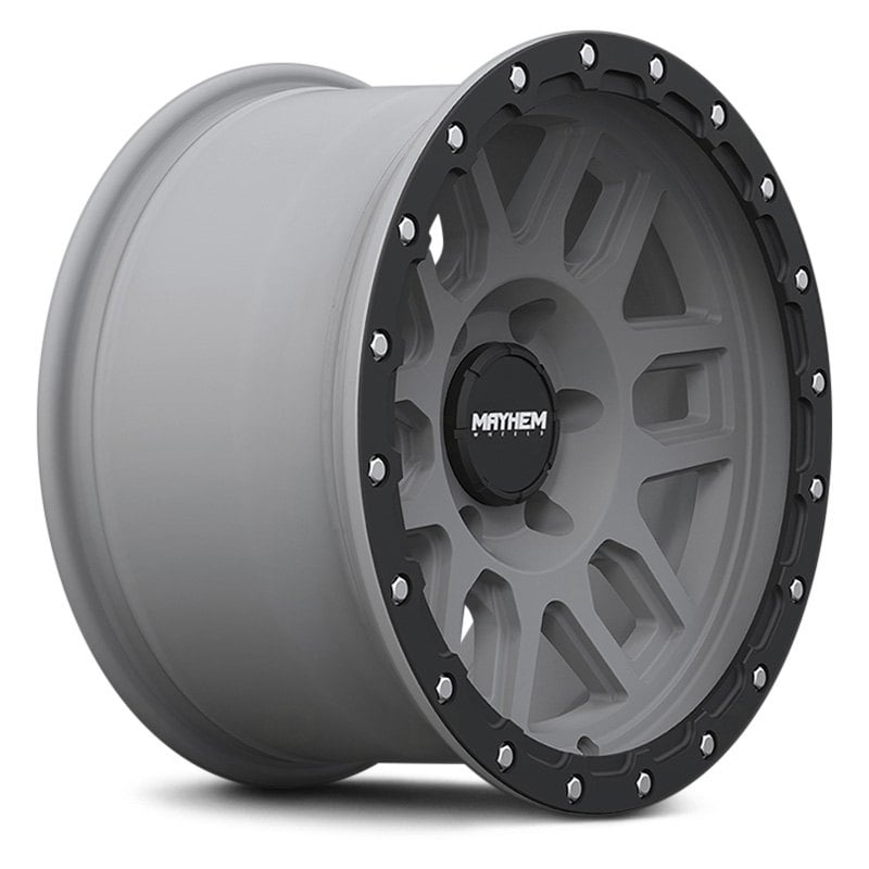 MAYHEM® 8304 DELTA Wheels - Matte Gunmetal with Matte Black Lip Rims