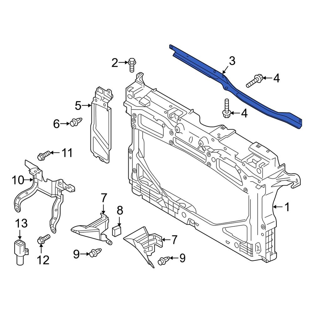 Mazda OE DA6A5317Y - Front Radiator Support Panel Reinforcement