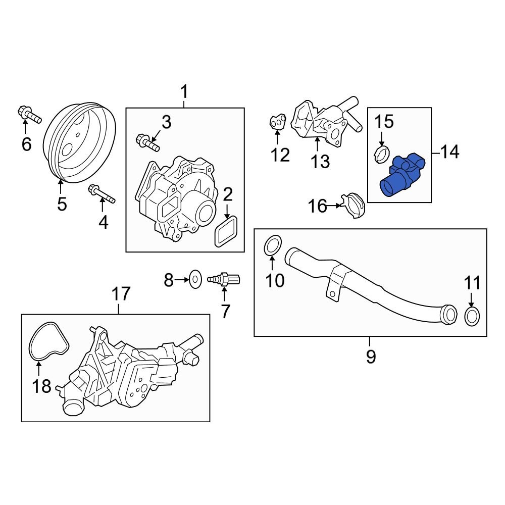 Mazda OE PYFB1519XA - Engine Coolant Pipe