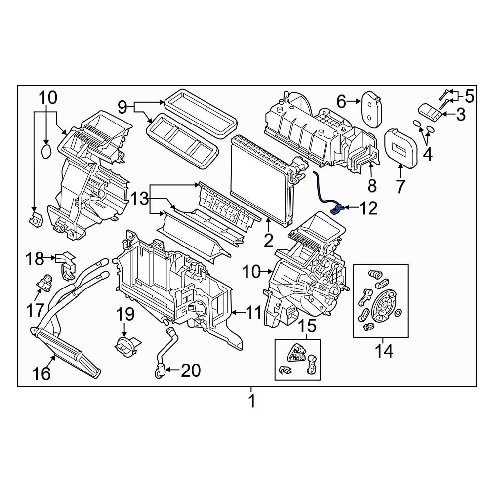 Mazda OE D09W61J22 - A/C Evaporator Temperature Sensor