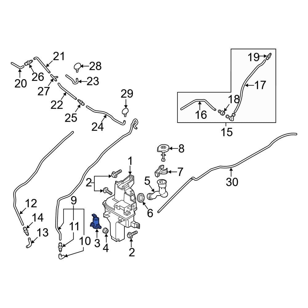 Mazda OE DGH967482 - Windshield Washer Pump