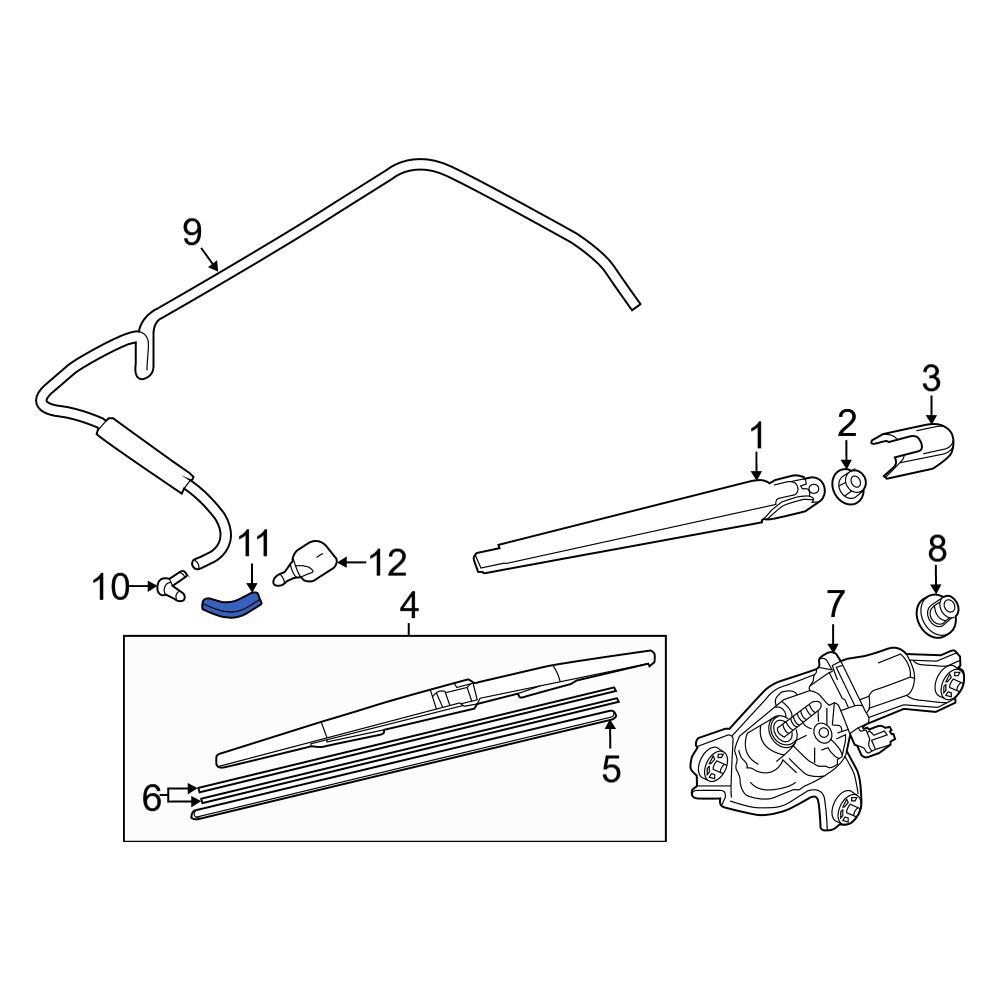 Mazda OE D65167502 - Windshield Washer Hose Connector