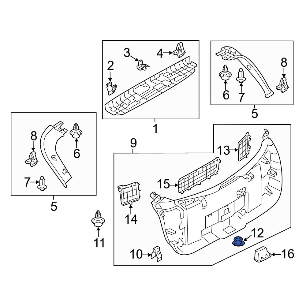 Mazda OE KD4568865 - Headliner Clip