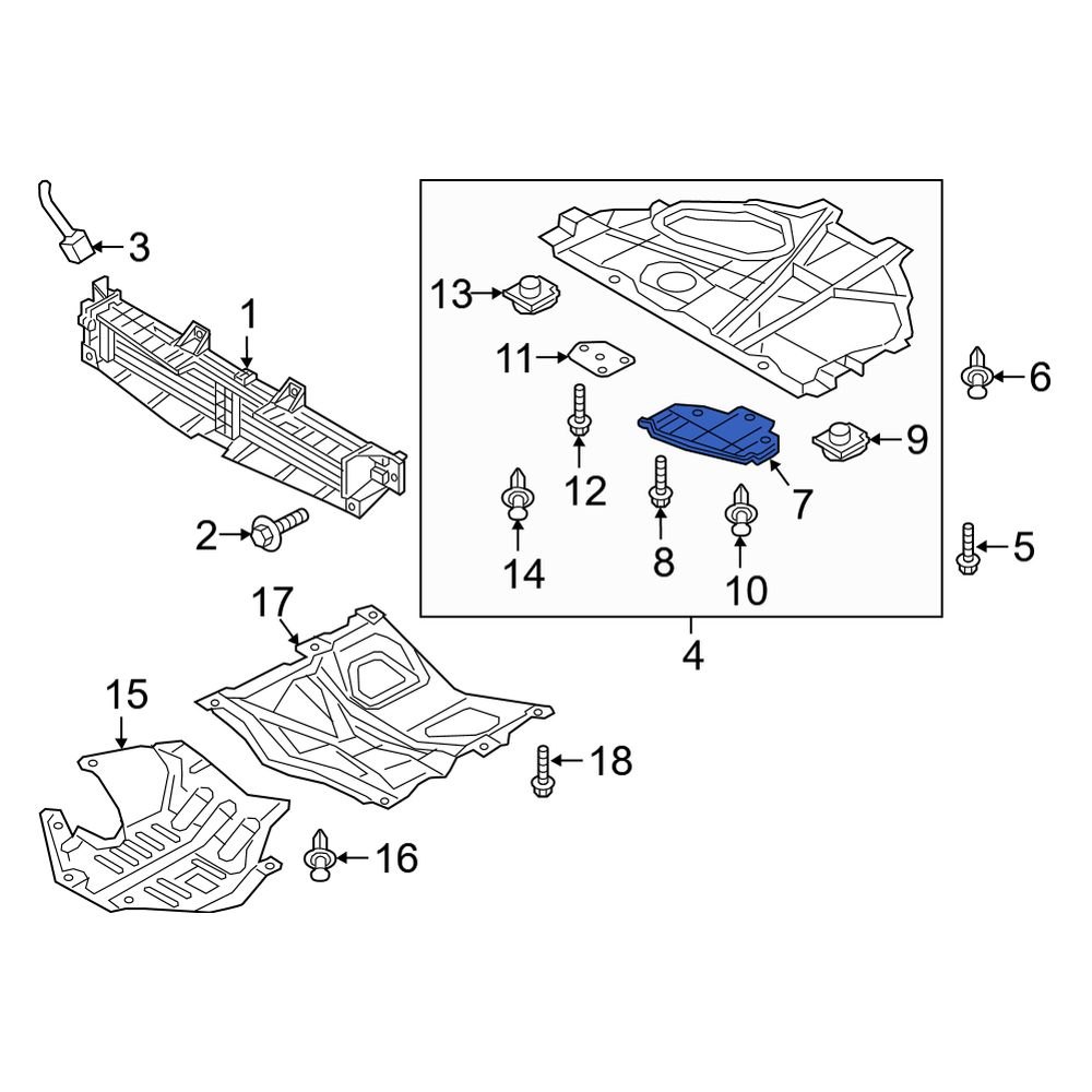 Mazda OE TK4856071 - Front Engine Oil Drain Plug Access Cover