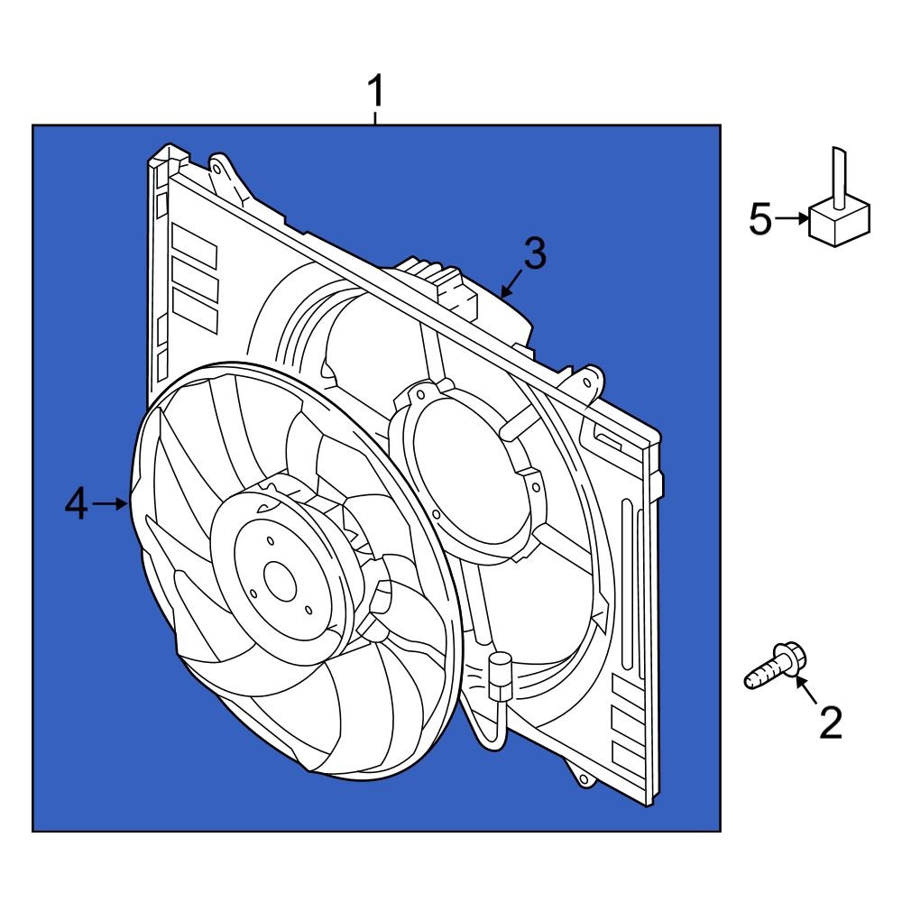 Mazda OE PY8W15025 - Engine Cooling Fan Assembly