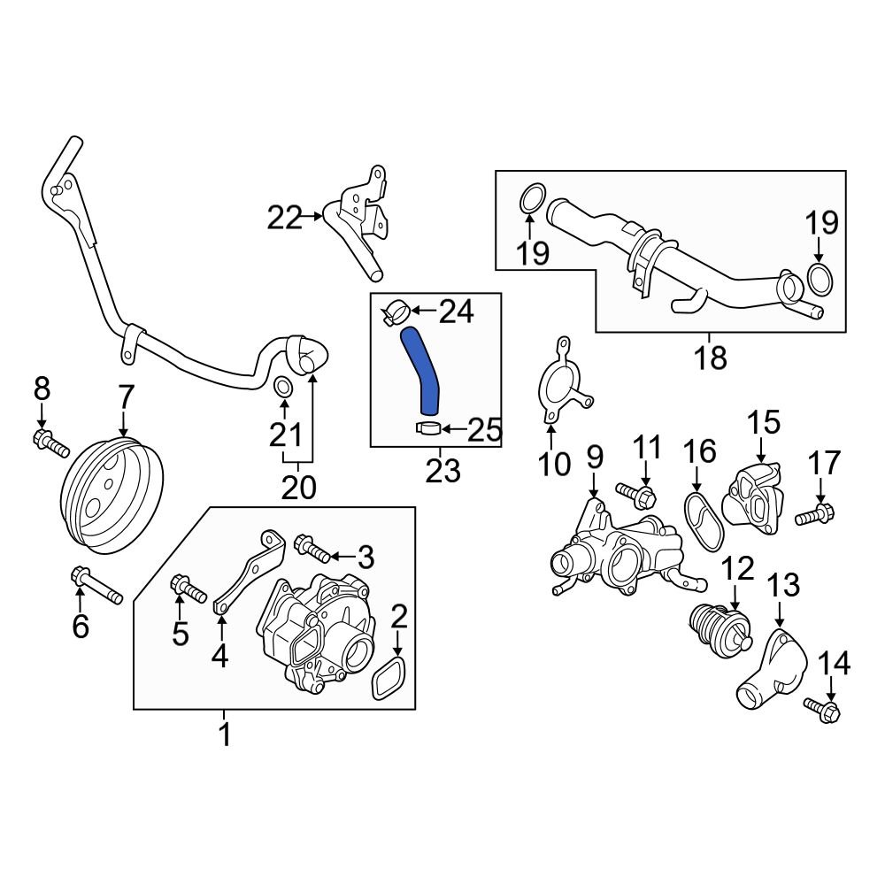 Mazda OE PY8W1553Z - Lower Radiator Coolant Hose