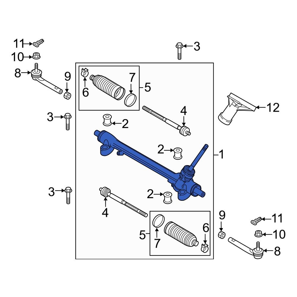 Mazda OE TK4832110C - Rack and Pinion Assembly