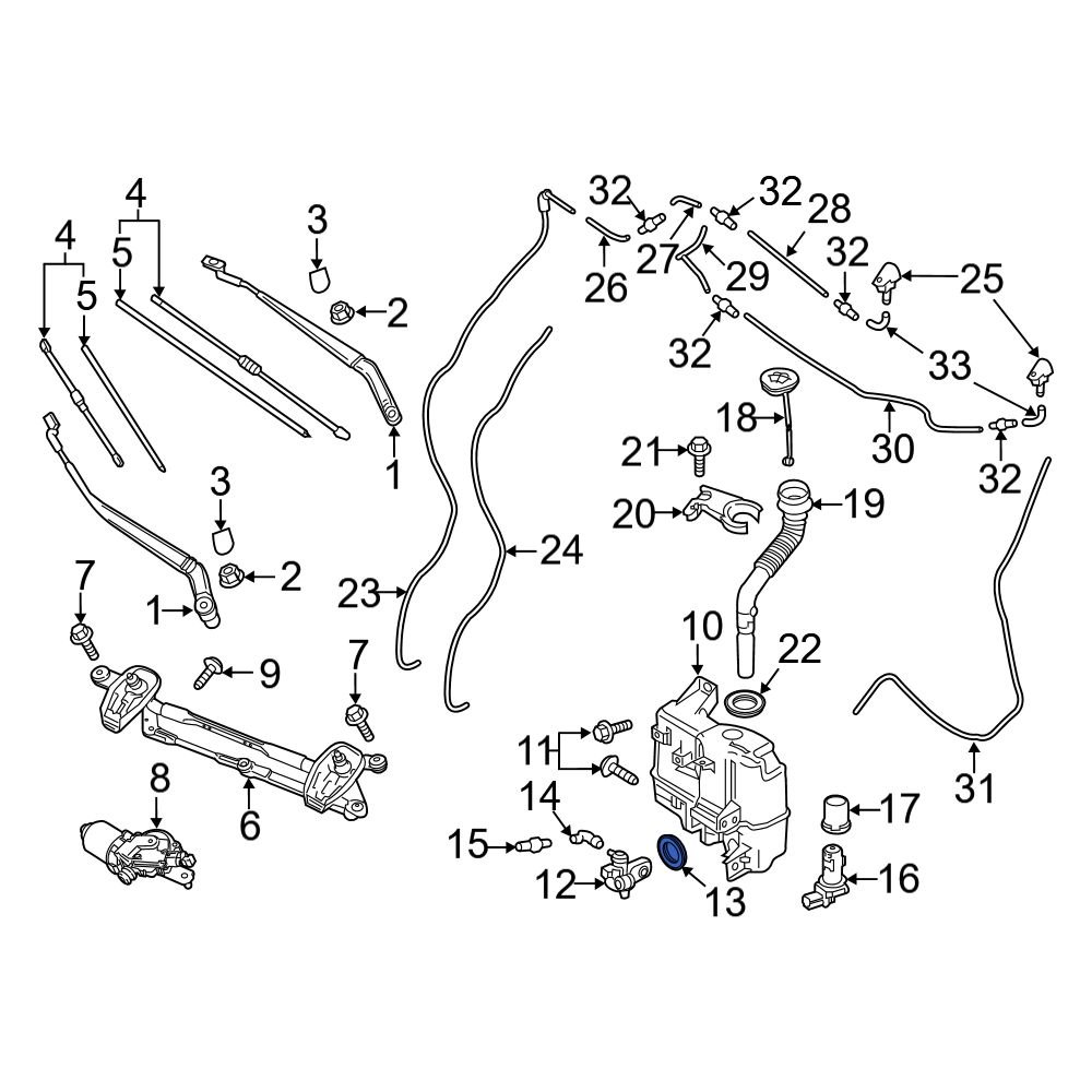 Mazda OE G22C67491 - Windshield Washer Pump Grommet