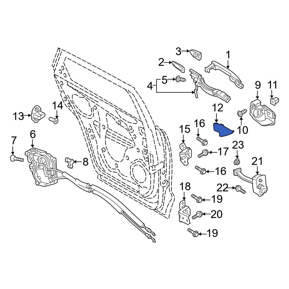 Mazda OE KD4559334A02 - Rear Left Inner Exterior Door Handle Cover