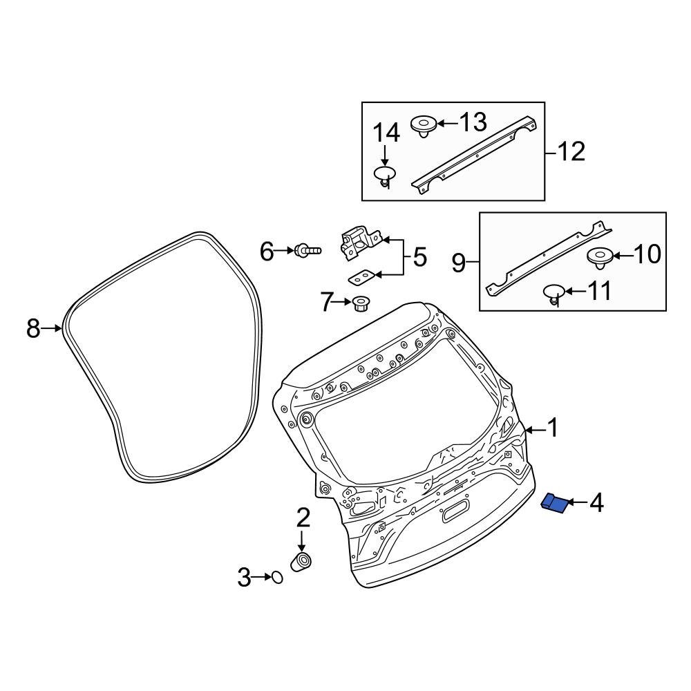 Mazda OE GHP958867 - Rear Liftgate Drain Plug