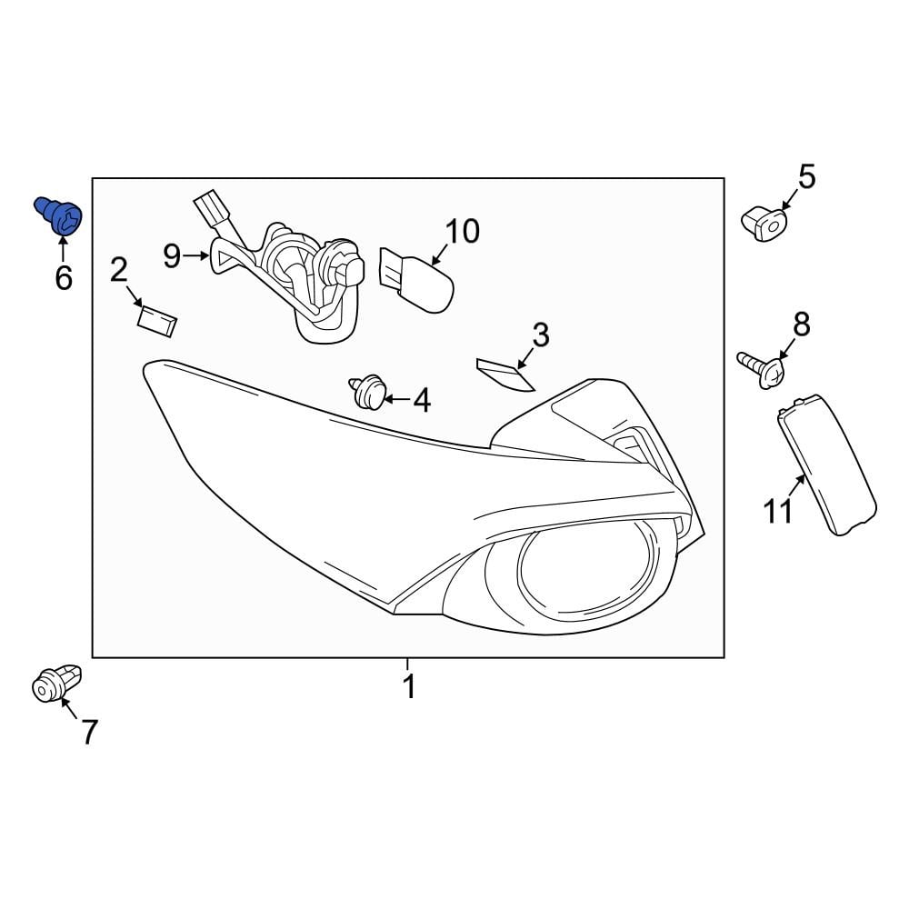 Mazda OE GA7B51146 - Tail Light Grommet