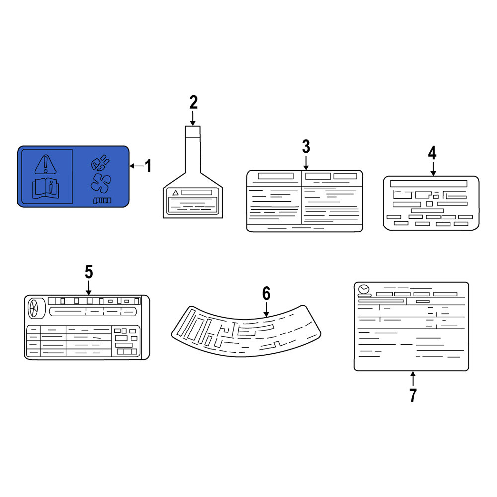 Mazda OE PE0115031 - Caution Label