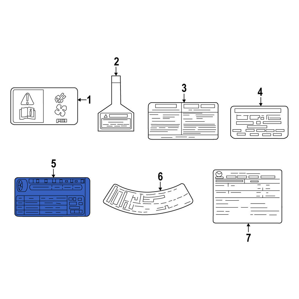 Mazda OE VA5869014A - Tire Information Label