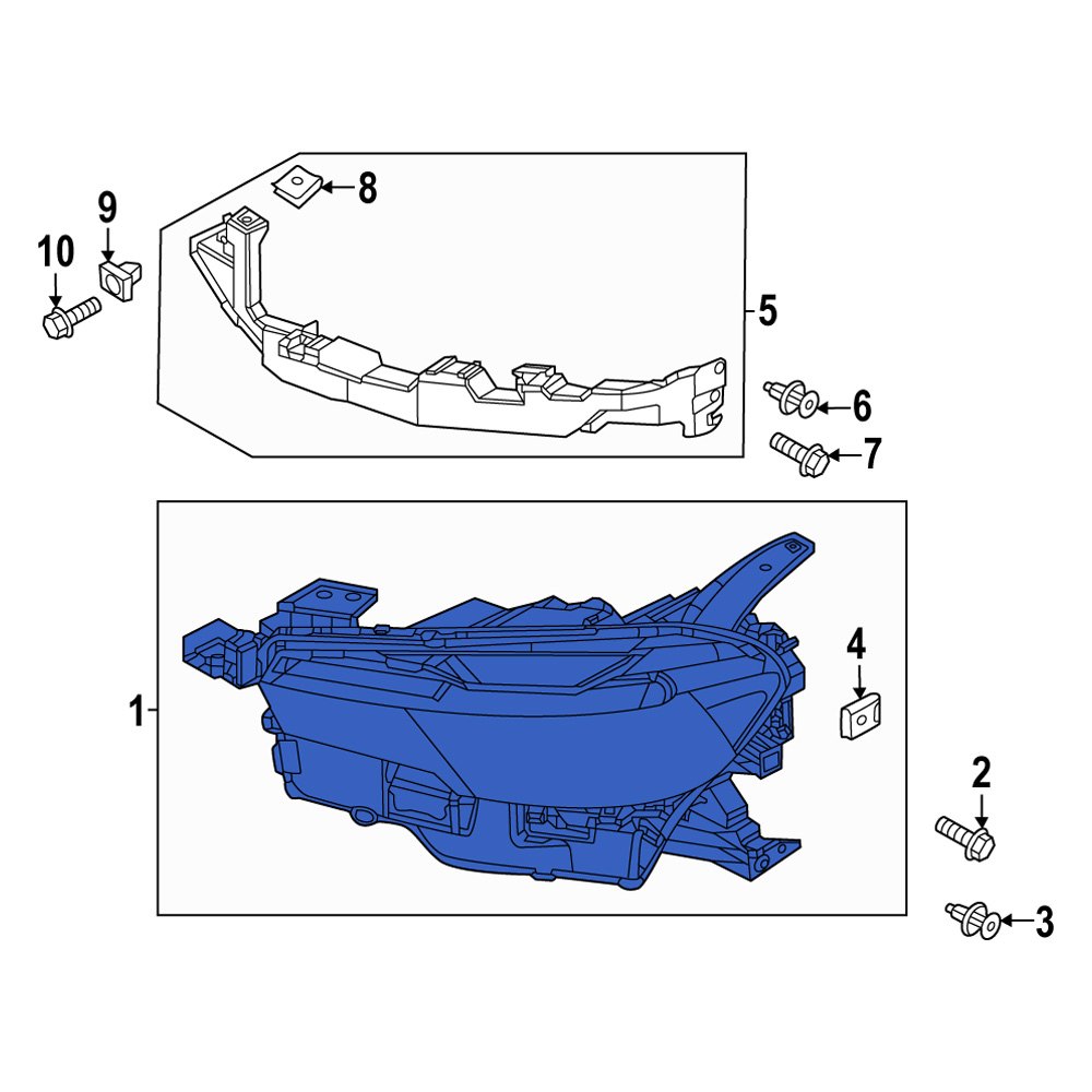 Mazda OE VA4051040B - Front Left Headlight Assembly