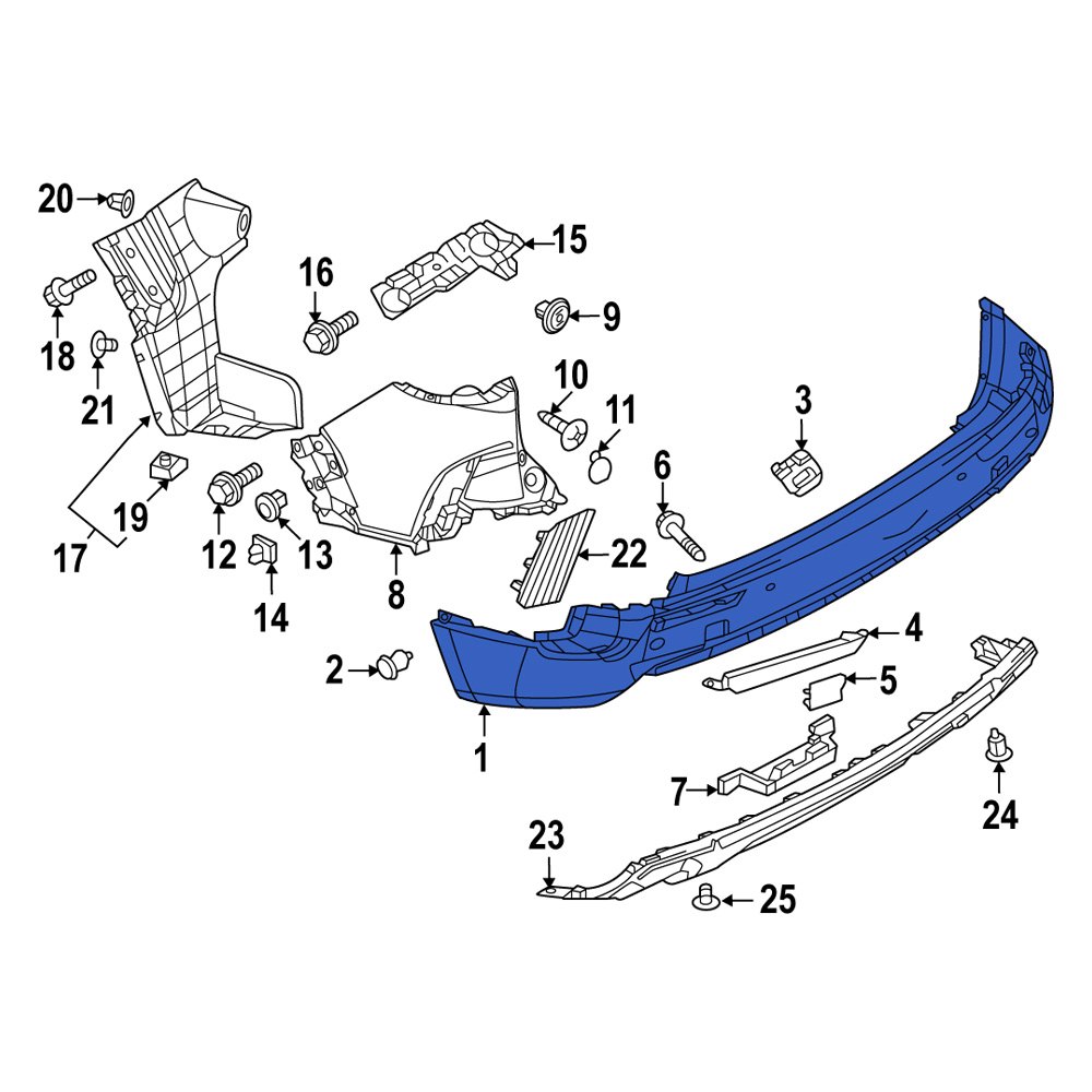Mazda OE VA4050032 - Front Lower Bumper Cover