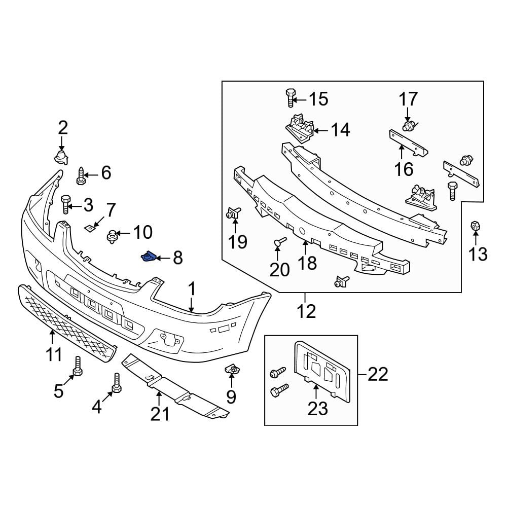 Mazda OE FB0150133C - Valance Panel Nut