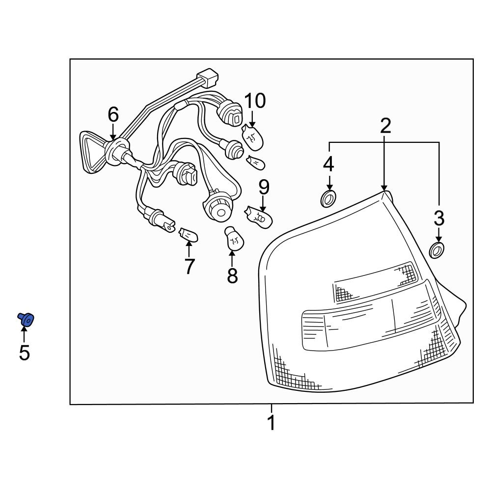 Mazda OE GA7B51146 - Tail Light Grommet