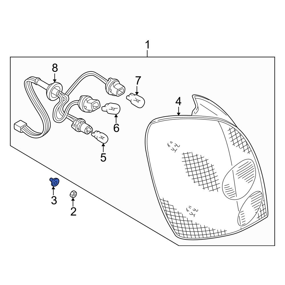 Mazda OE GA7B51146 - Tail Light Grommet