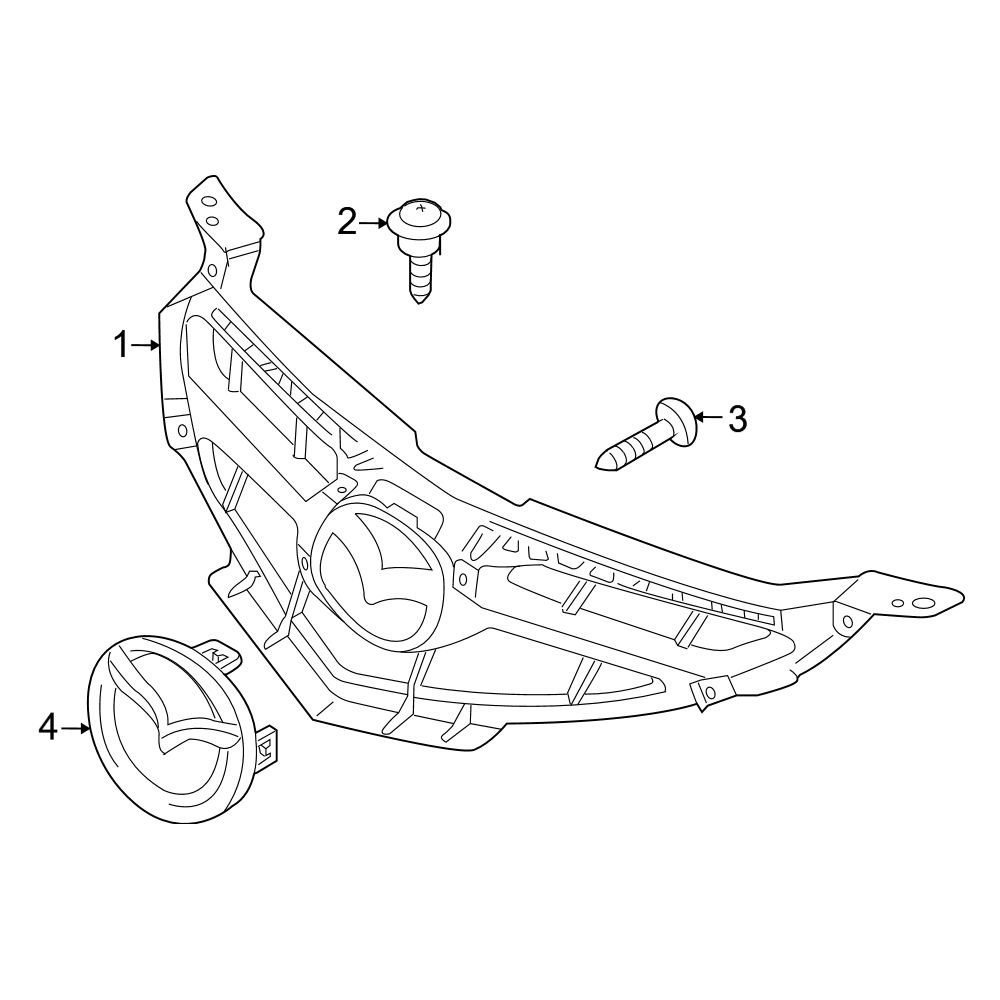 Mazda OE 9YA590602A - Upper Grille Molding Bolt