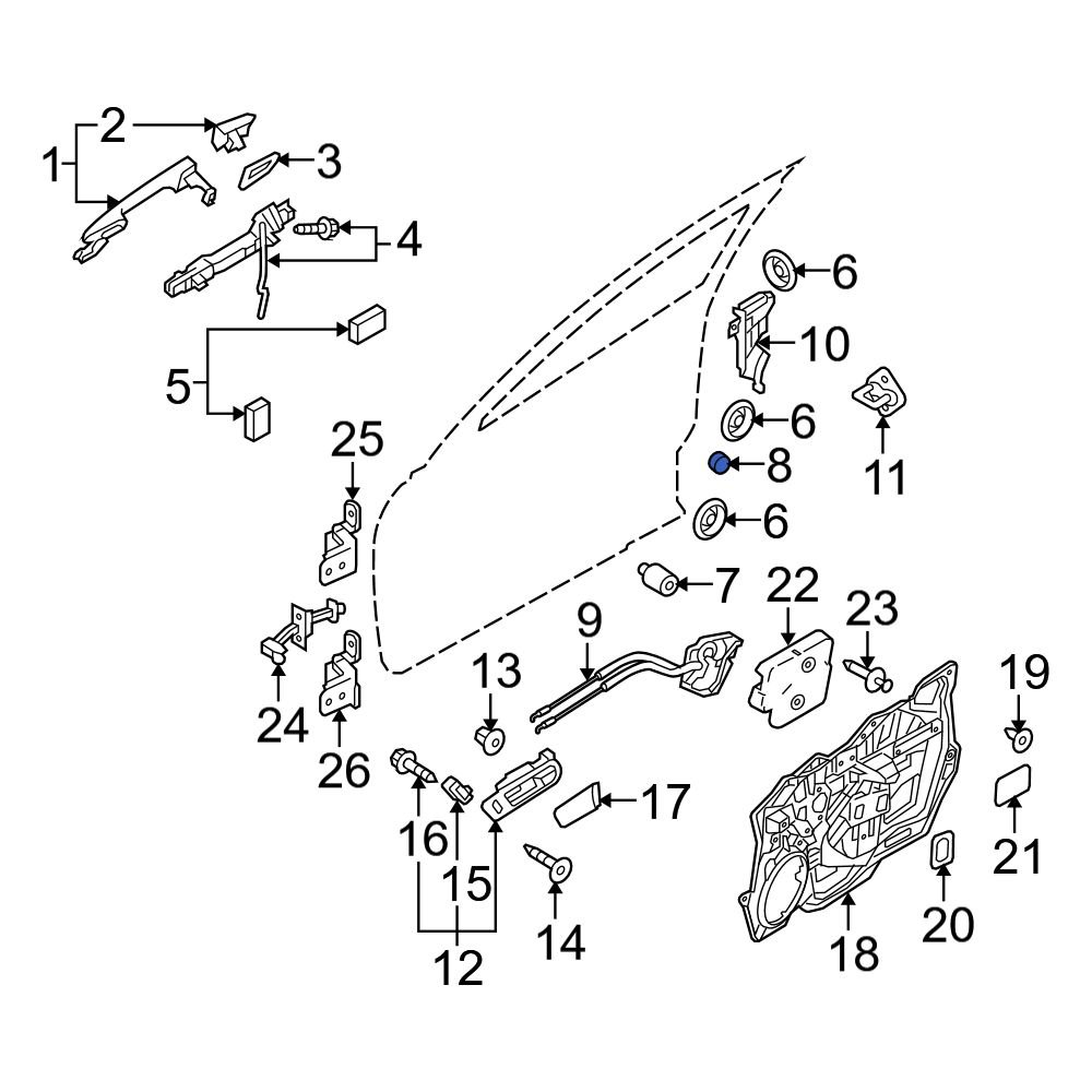 Mazda OE B00156051 - Door Cap