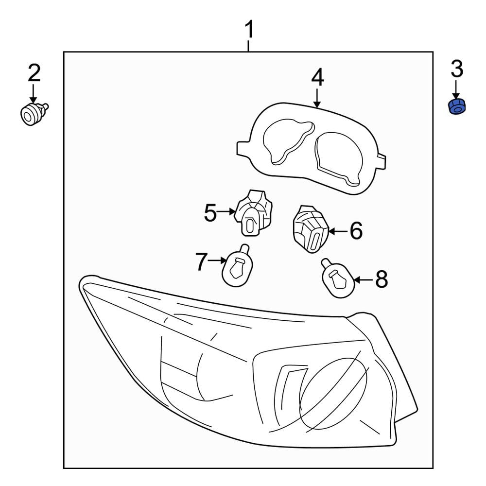 Mazda OE 999400503 - Liftgate Finish Panel Nut