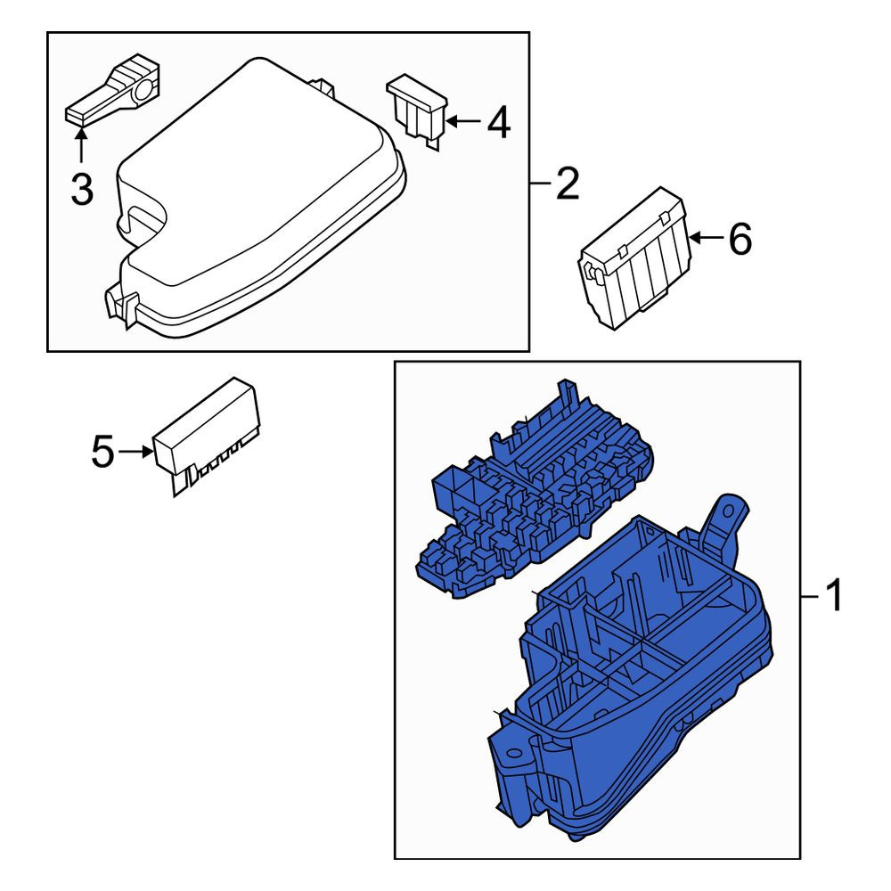 Mazda OE B62S66760 - Fuse and Relay Center