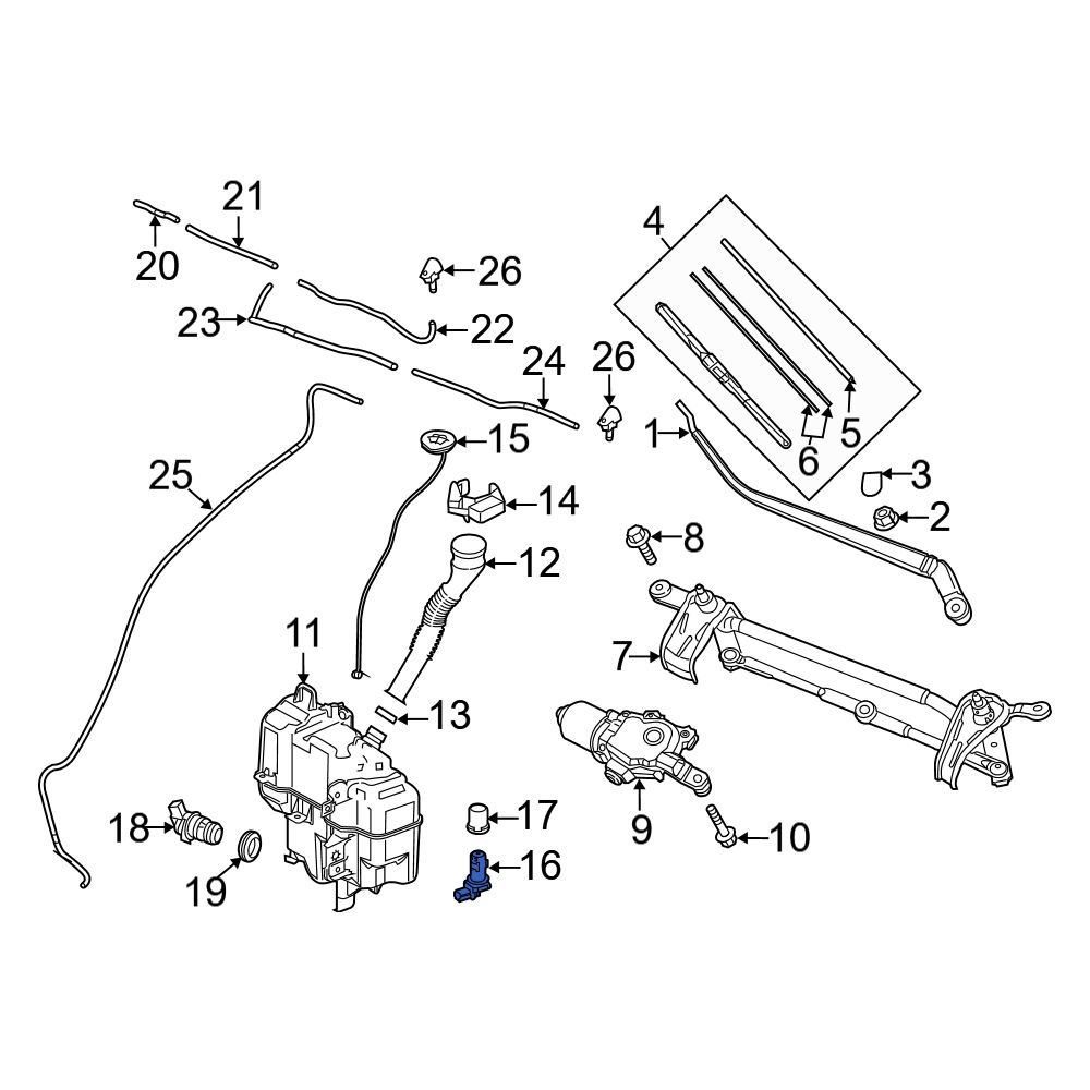 Mazda OE KD3567488 - Washer Fluid Level Sensor