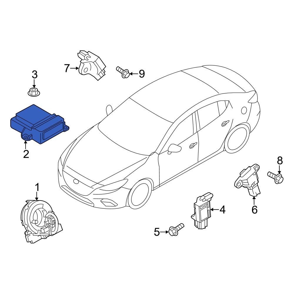 Mazda OE BABF57K30 - Air Bag Control Module