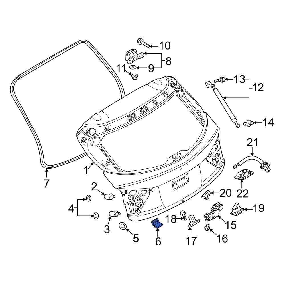 Mazda OE GHP958867 - Rear Liftgate Drain Plug