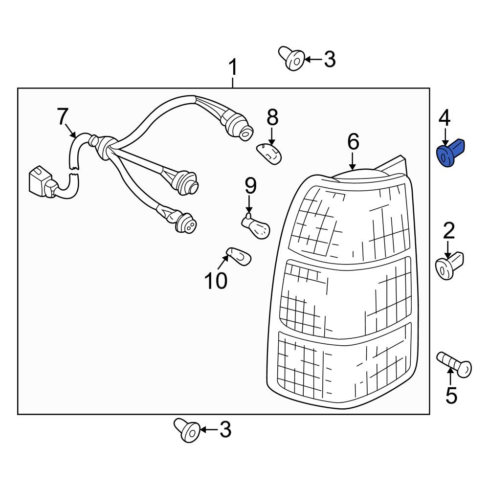 Mazda OE GA7B51146 - Tail Light Grommet