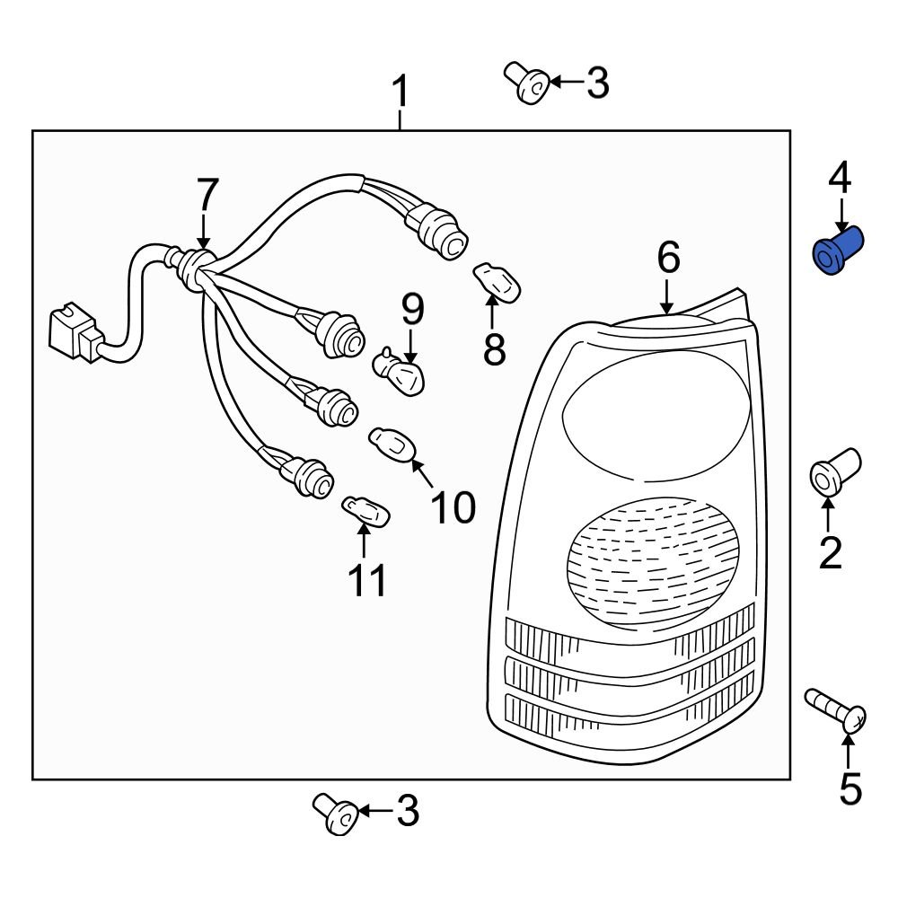 Mazda OE GA7B51146 - Tail Light Grommet