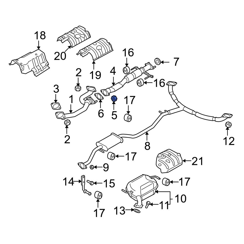 Mazda OE 999461000 - Exhaust Flange Nut
