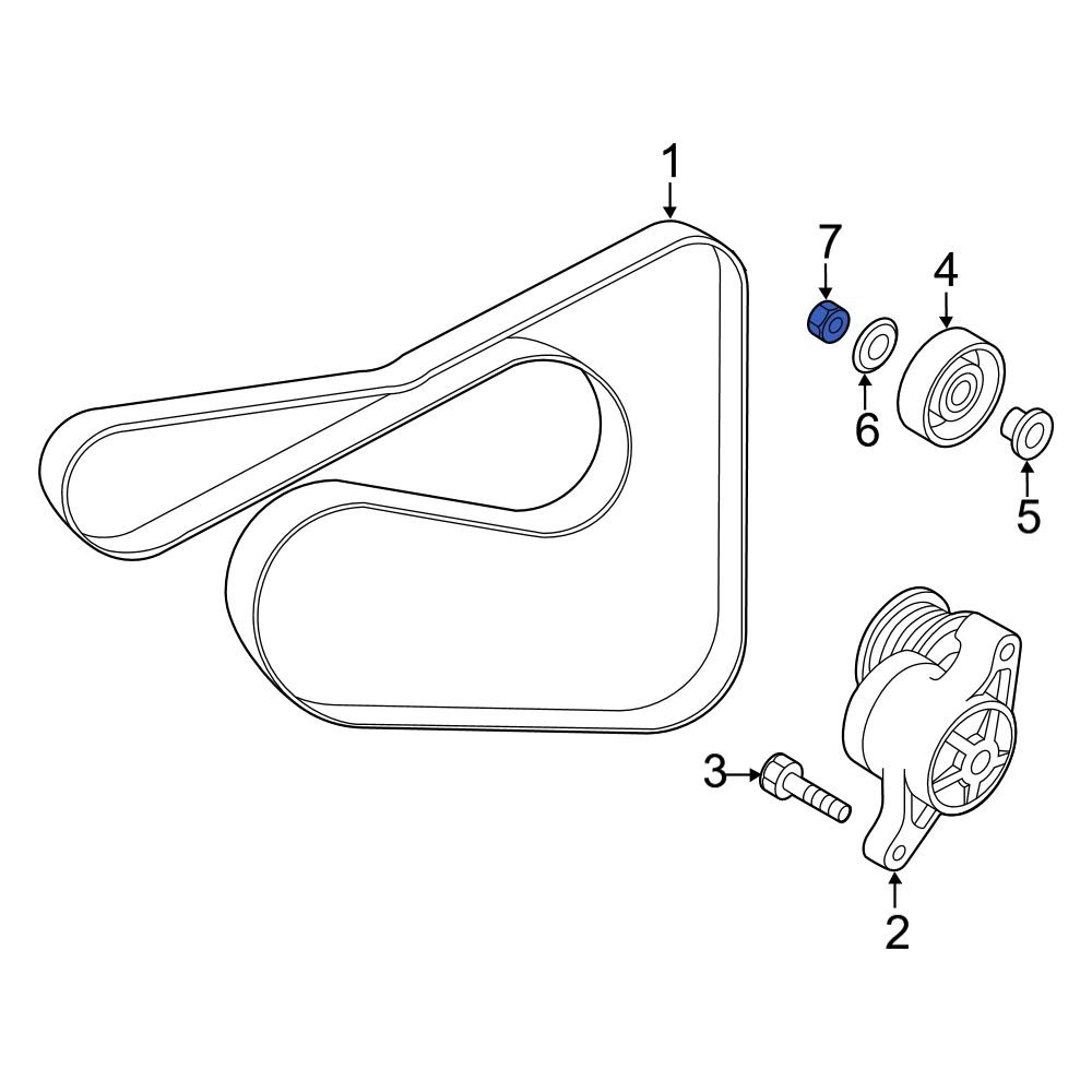 Mazda OE 999401003 - Bumper Impact Bar Nut