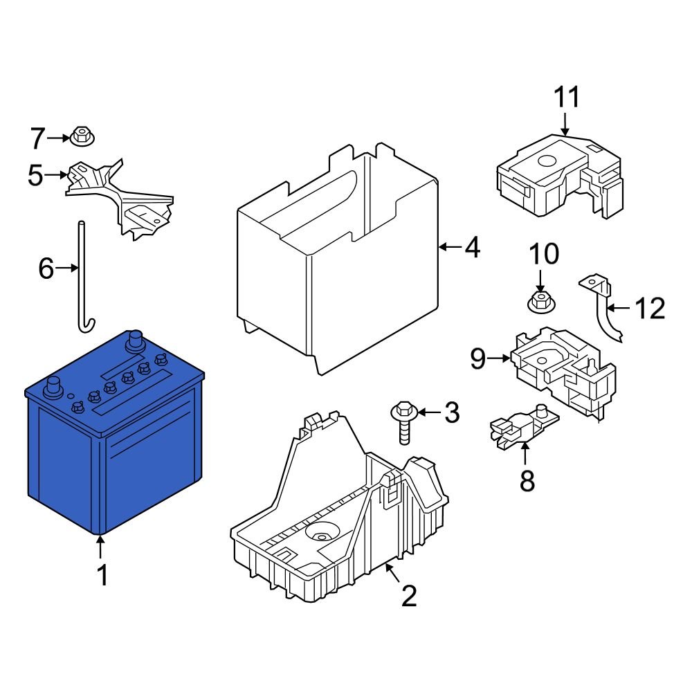 Mazda OE 000080051RWB - Vehicle Battery