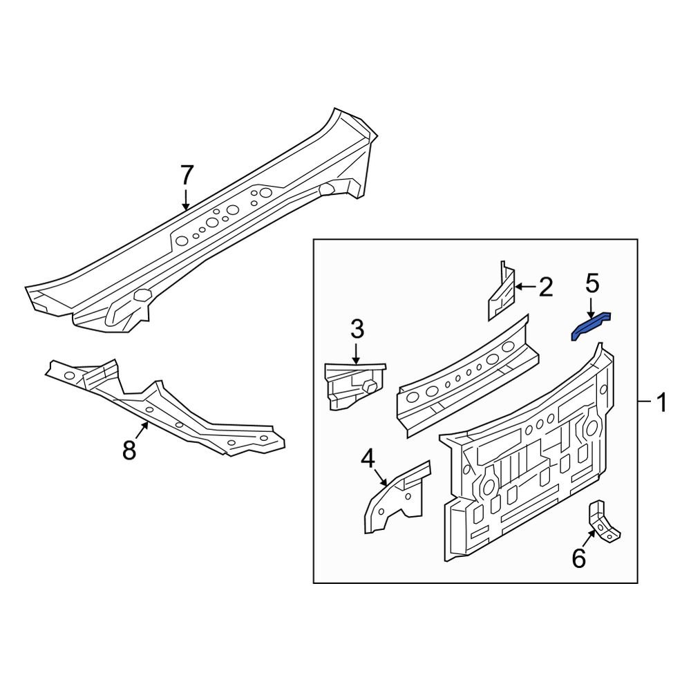 Mazda OE KD5370753 - Outer Rear Body Panel Bracket