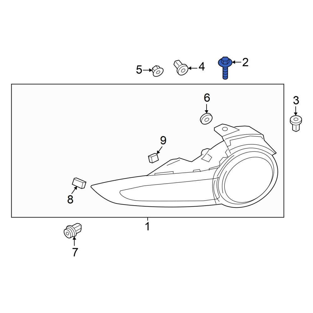 Mazda OE KD5351146B - Tail Light Screw