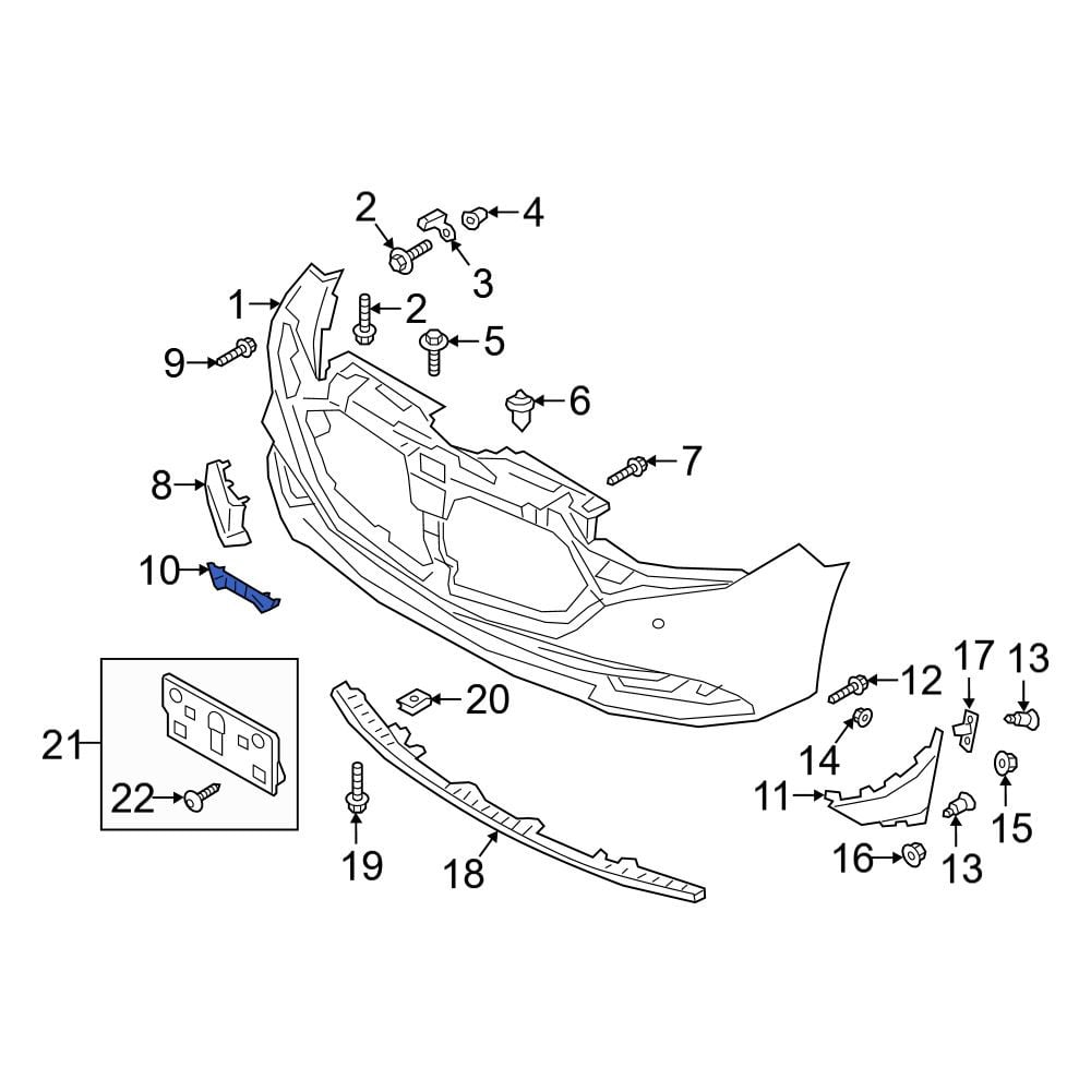 Mazda OE BDTT501C1A - Bumper Cover Spacer Panel Bracket