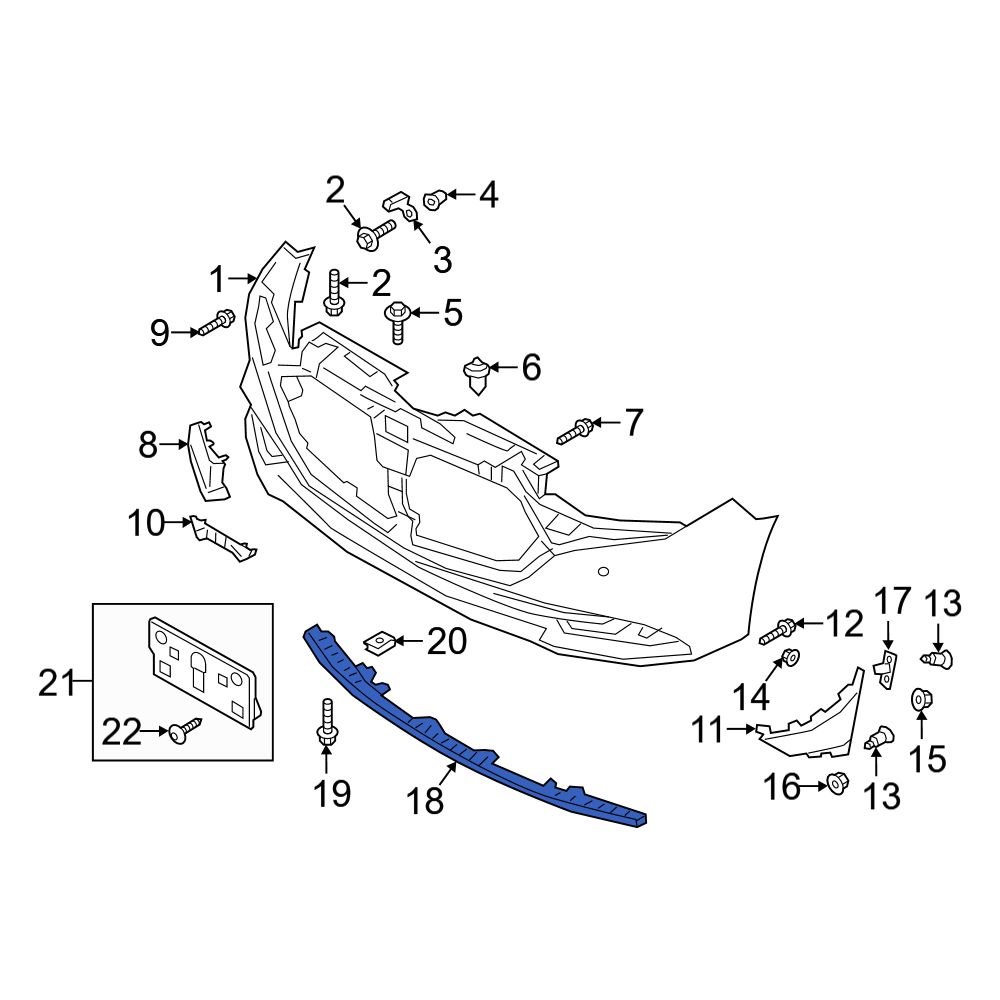 Mazda OE BDTS500S0A - Front Valance Panel