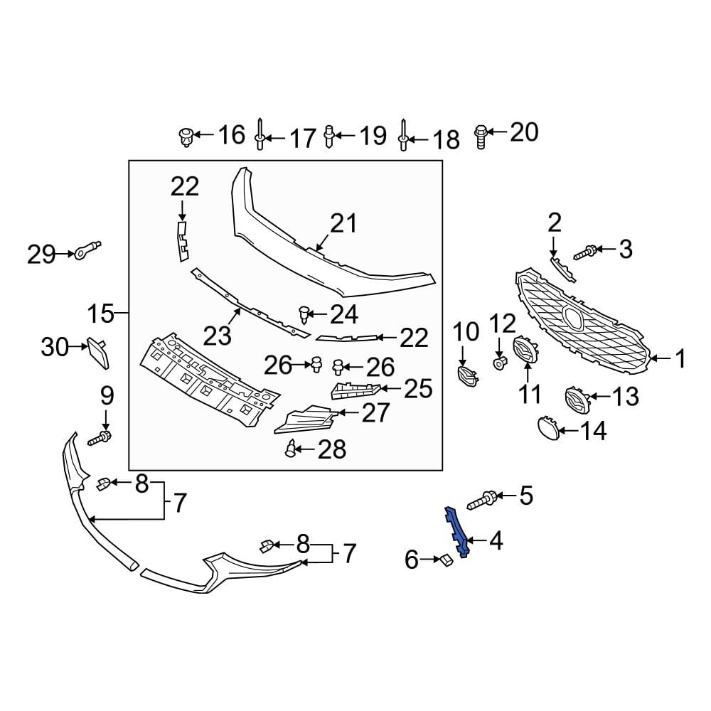 Mazda OE BCKA501V1A - Front Left Upper Grille Molding