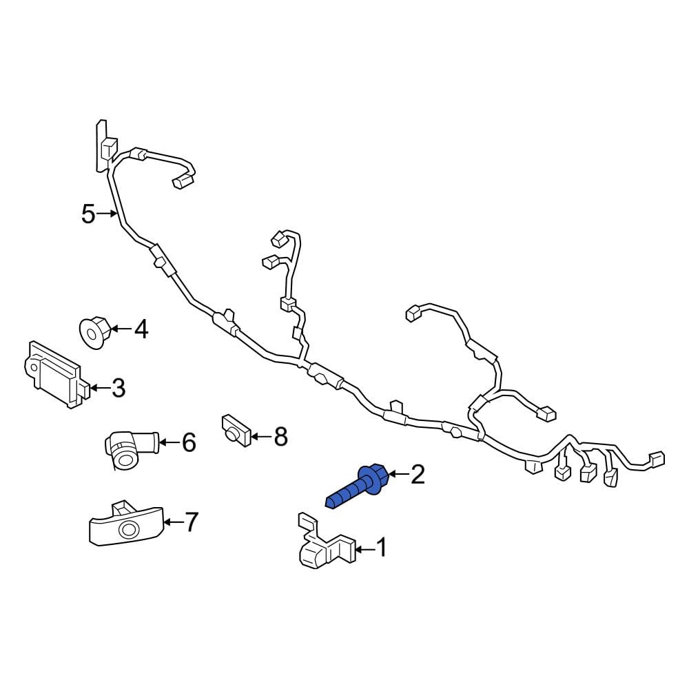 Mazda OE 998650516 - Body B-Pillar Trim Panel Screw