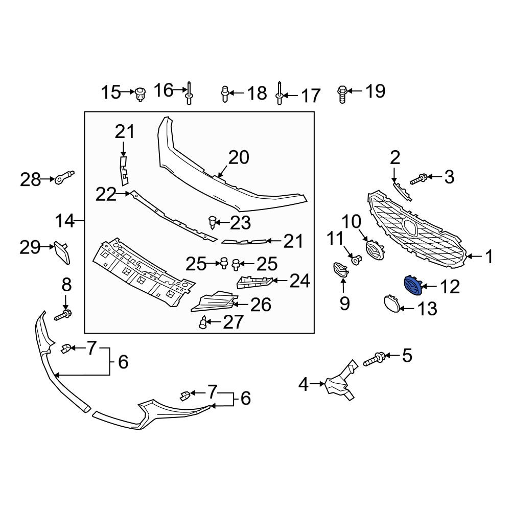 Mazda OE BDTV50721A - Grille Emblem Bracket