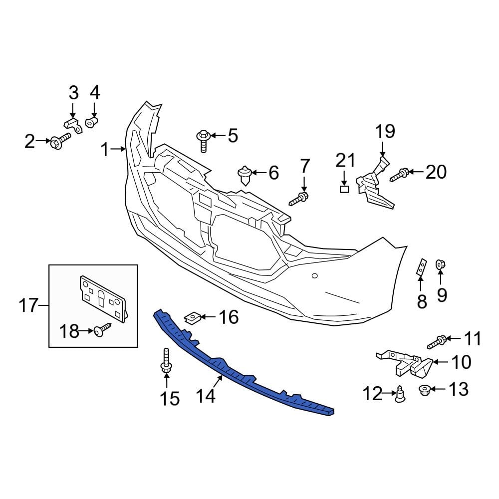 Mazda OE BDTS500S0A - Front Valance Panel